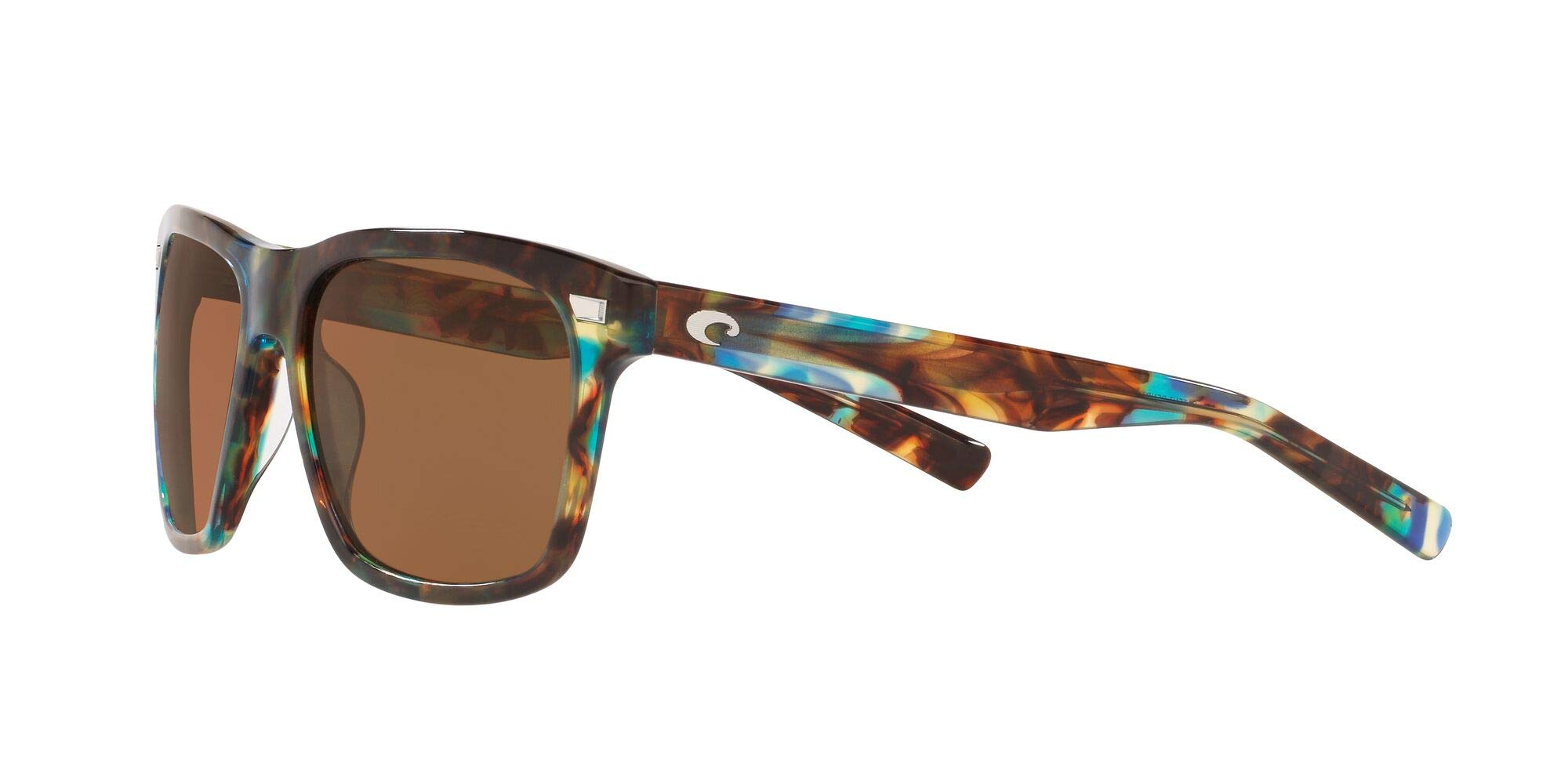 Costa Del Mar Mens Aransas Round Sunglasses, Shiny Ocean Tortoise/Copper Polarized-580G, 58 mm