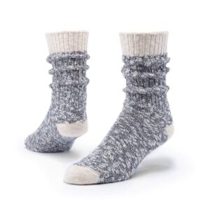 maggie's organics - organic cotton ragg socks for women & men - 1 pair - unisex - casual, loose nubby knit, & relaxed - outdoor - soft - long lasting - made in the usa