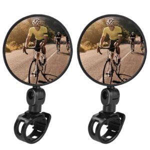 tagvo 2 pcs bike mirror, bicycle rear view mirror bike cycling mirror, adjustable handlebar mirror, convex handlebars mirror for mountain bike road bike ebike scooter