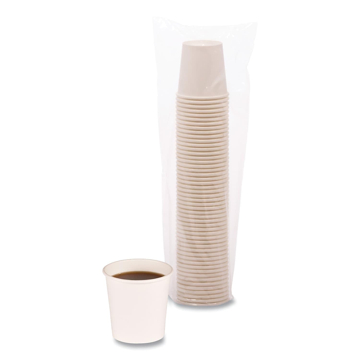 Boardwalk BWKWHT4HCUP 4 oz. Paper Hot Cups - White (20 Cups/Sleeve, 50 Sleeves/Carton)