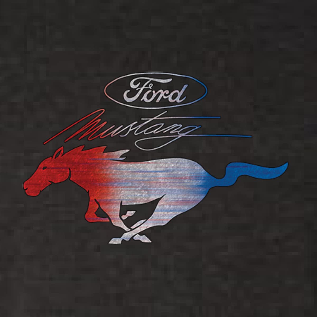 Ford Mustang Shirt USA Flag Mustang Emblem Cars and Trucks Mens Premium Tri Blend T-Shirt, Vintage Black, X-Large