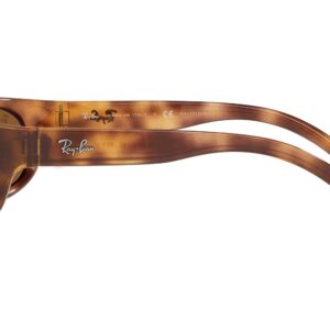 Ray-Ban Men's RB4033 Predator Rectangular Sunglasses, Havana/Polarized Brown, 60 mm