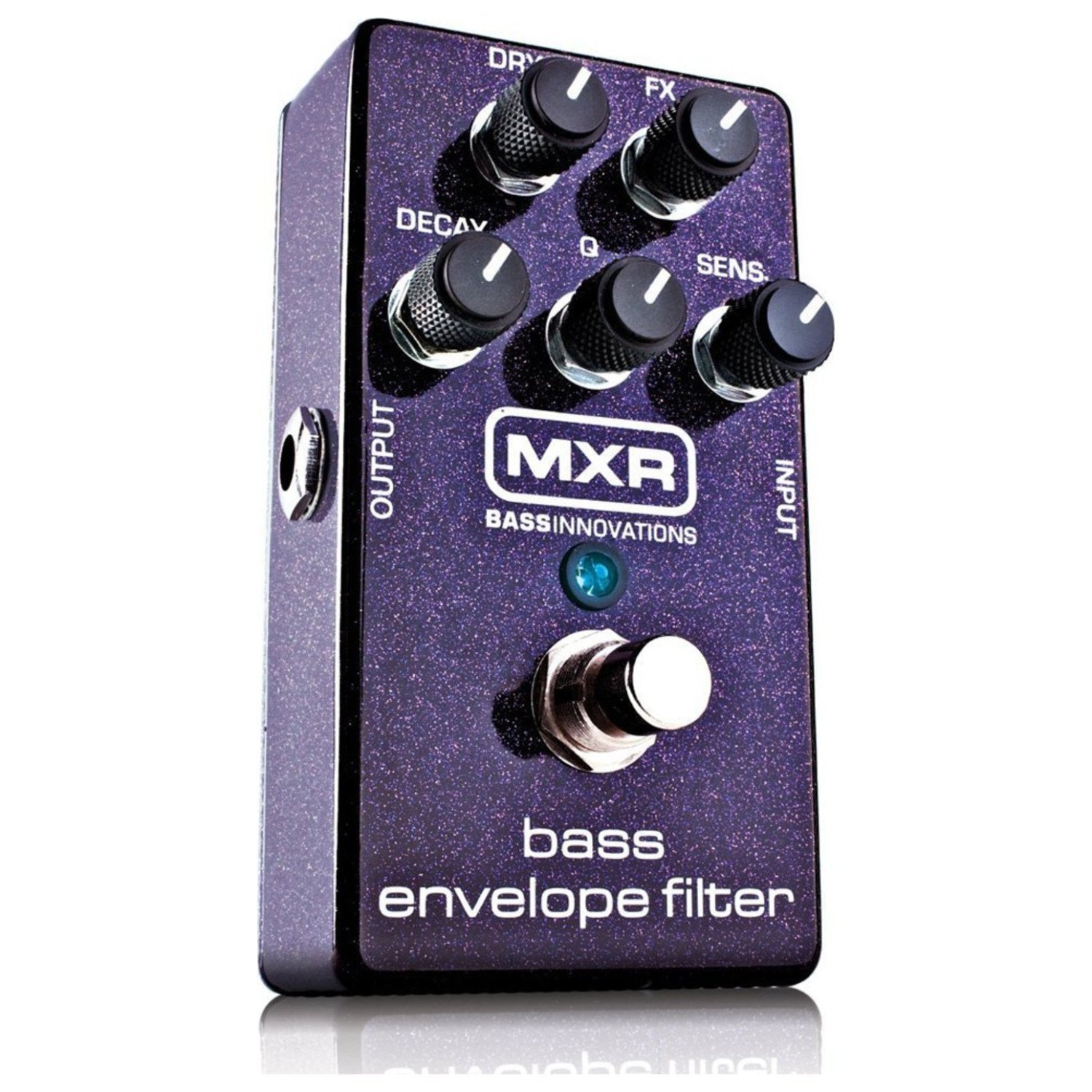 MXR M82 Bass Envelope Filter Effects Pedal BUNDLE with AC/DC Adapter Power Supply for 9 Volt DC 1000mA, 2 Metal-Ended Guitar Patch Cables AND 6 Dunlop Guitar Picks