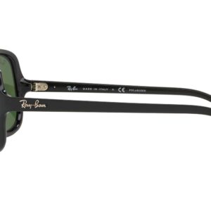 Ray-Ban RB4162 Aviator Sunglasses, Black/Polarized Green, 59 mm