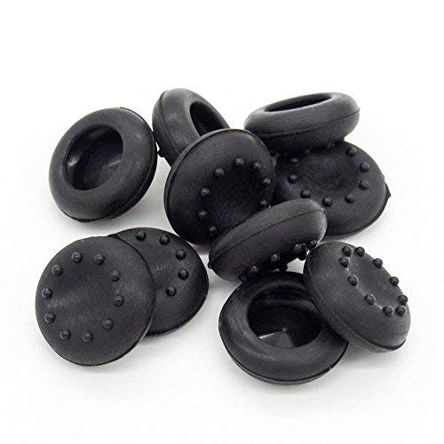 VizGiz 12 Pack Universal Thumbstick Grips PS4 Thumb Grip Analog Stick Covers Joystick Controller Cap Silicone Precision Rubber for PS4 Xbox ONE Xbox 360 PS3 PS2 Pro Slim Lite Dualshock WII U Black