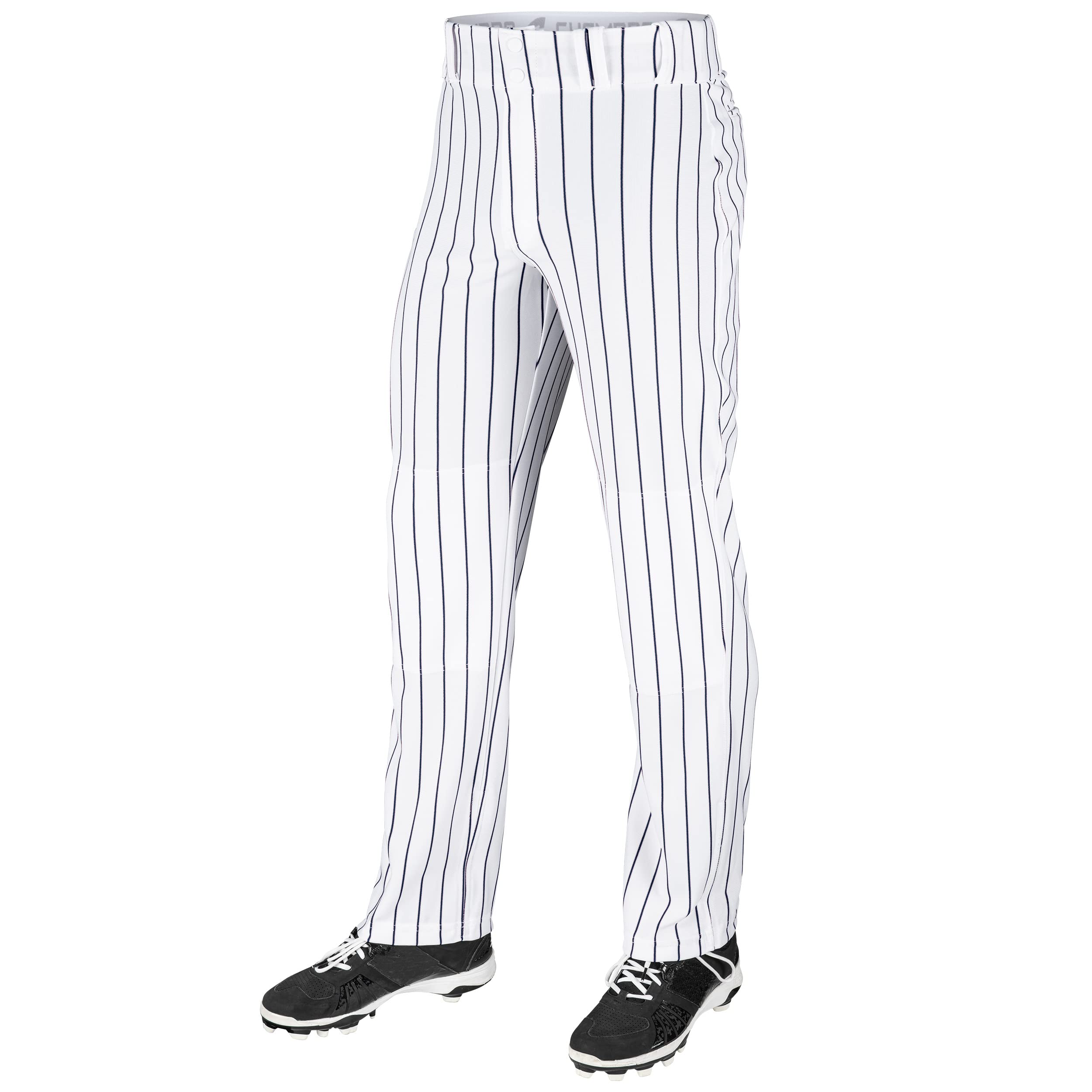 CHAMPRO Men' Champro Adult Pinstripe Ob Triple Crown Open Bottom Baseball Pant, White, Navy, XX-Large US