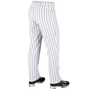 CHAMPRO Men' Champro Adult Pinstripe Ob Triple Crown Open Bottom Baseball Pant, White, Navy, XX-Large US