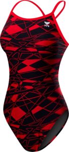 tyr women’s mantova diamondfit swimsuit, red, 28