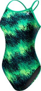 tyr women’s perseus diamondfit swimsuit, green, 30