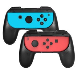 grip kit for nintendo switch joy-con controllers,hand grips compatible with nintendo switch oled model controllers,2pack (black/black)