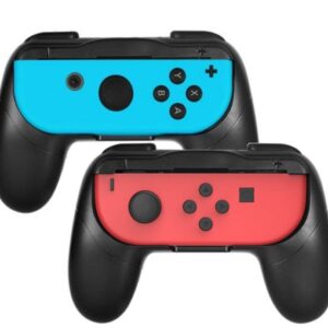 Grip kit for Nintendo Switch Joy-Con Controllers,Hand Grips Compatible with Nintendo Switch OLED Model Controllers,2Pack (Black/Black)