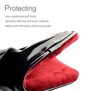 GOOACTION Skull Golf Club Blade Putter Head Cover Magnetic Closure PU Leather Mirror Water-Proof Protector Headcover