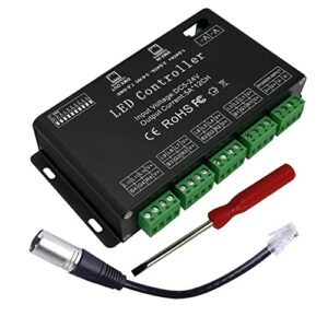 giderwel 12 channel dmx decoder rgb led controller 60a pwm dmx512 dimmer driver for rgb led strip and led module light dc12v-24v