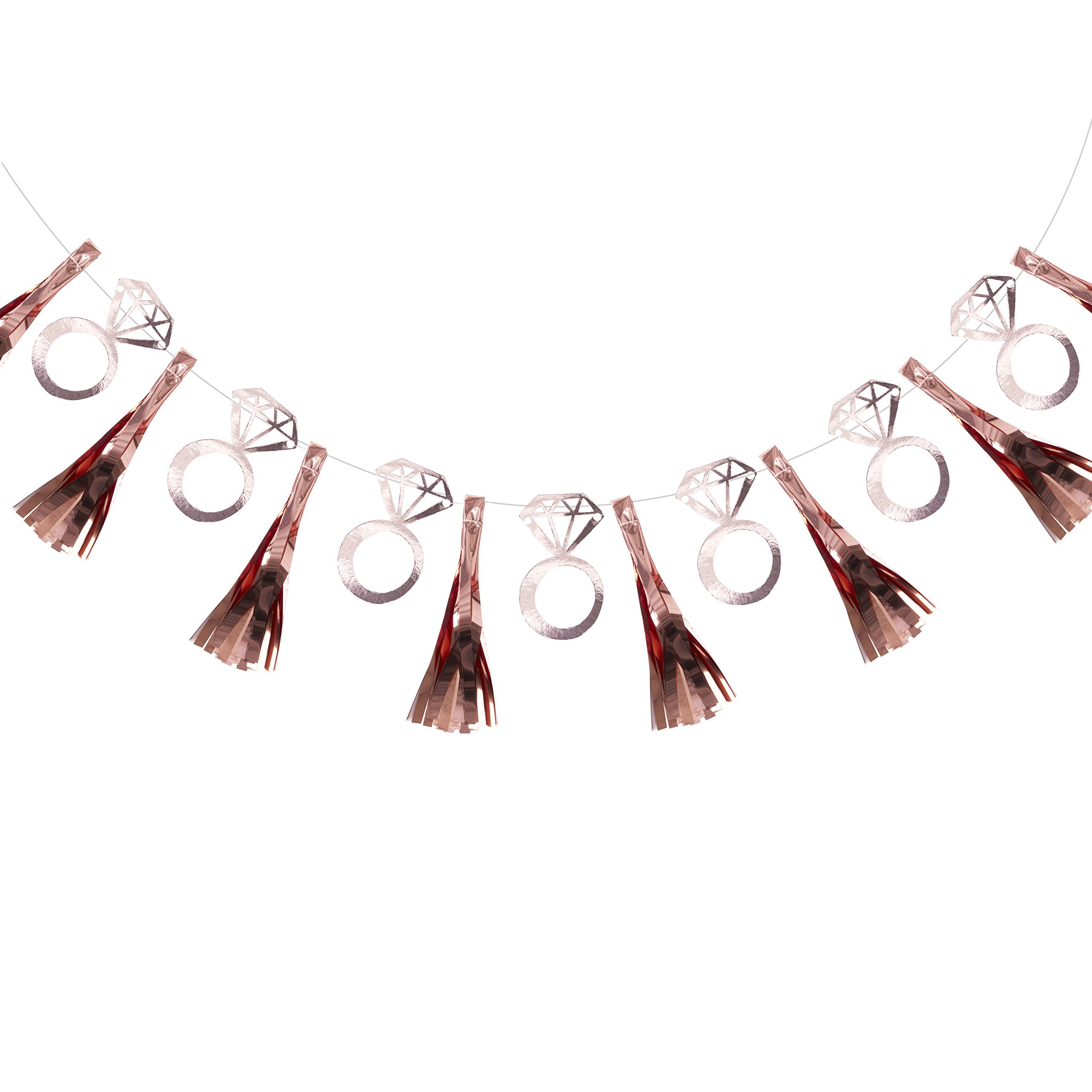 Ginger Ray Bachelorette Party Ring, Tassel Garland-Rose Gold