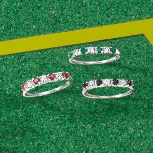 Ross-Simons 1.50 ct. t.w. Multi-Gemstone Jewelry Set: 3 Rings in Sterling Silver. Size 6