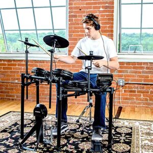 Alesis Nitro Mesh Kit - Electronic Drum Set with Quiet Mesh Pads, USB MIDI, Kick Pedal and Rubber Kick Drum, 40 Kits, 385 Sounds, Drum Lessons