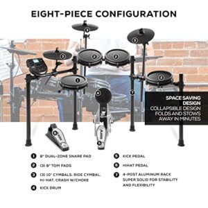 Alesis Nitro Mesh Kit - Electronic Drum Set with Quiet Mesh Pads, USB MIDI, Kick Pedal and Rubber Kick Drum, 40 Kits, 385 Sounds, Drum Lessons