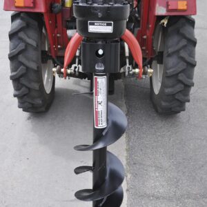 Tool Tuff Pole-Star 400 3-Point Tractor Post Hole Digger for Compact/Sub-Compact/Cat 0 Tractors with 6" Auger.