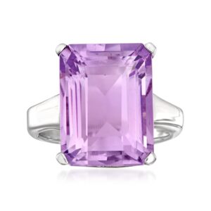 ross-simons 11.00 carat amethyst ring in sterling silver. size 8