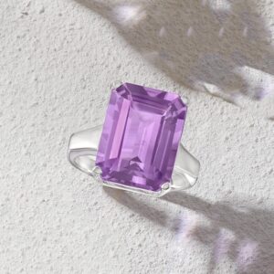 Ross-Simons 11.00 Carat Amethyst Ring in Sterling Silver. Size 8