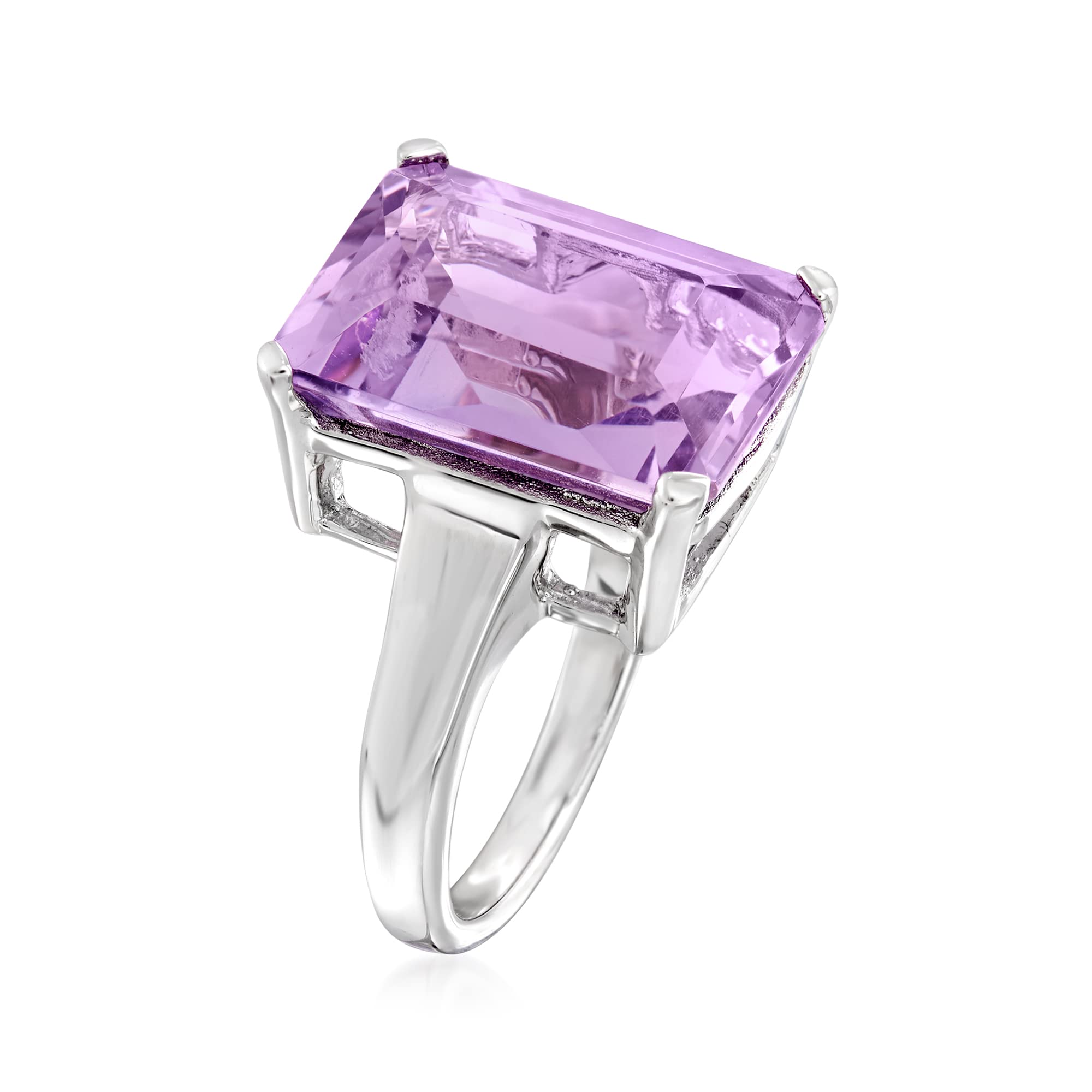 Ross-Simons 11.00 Carat Amethyst Ring in Sterling Silver. Size 8