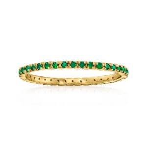 rs pure by ross-simons 0.33 ct. t.w. gemstone eternity band in 14kt yellow gold