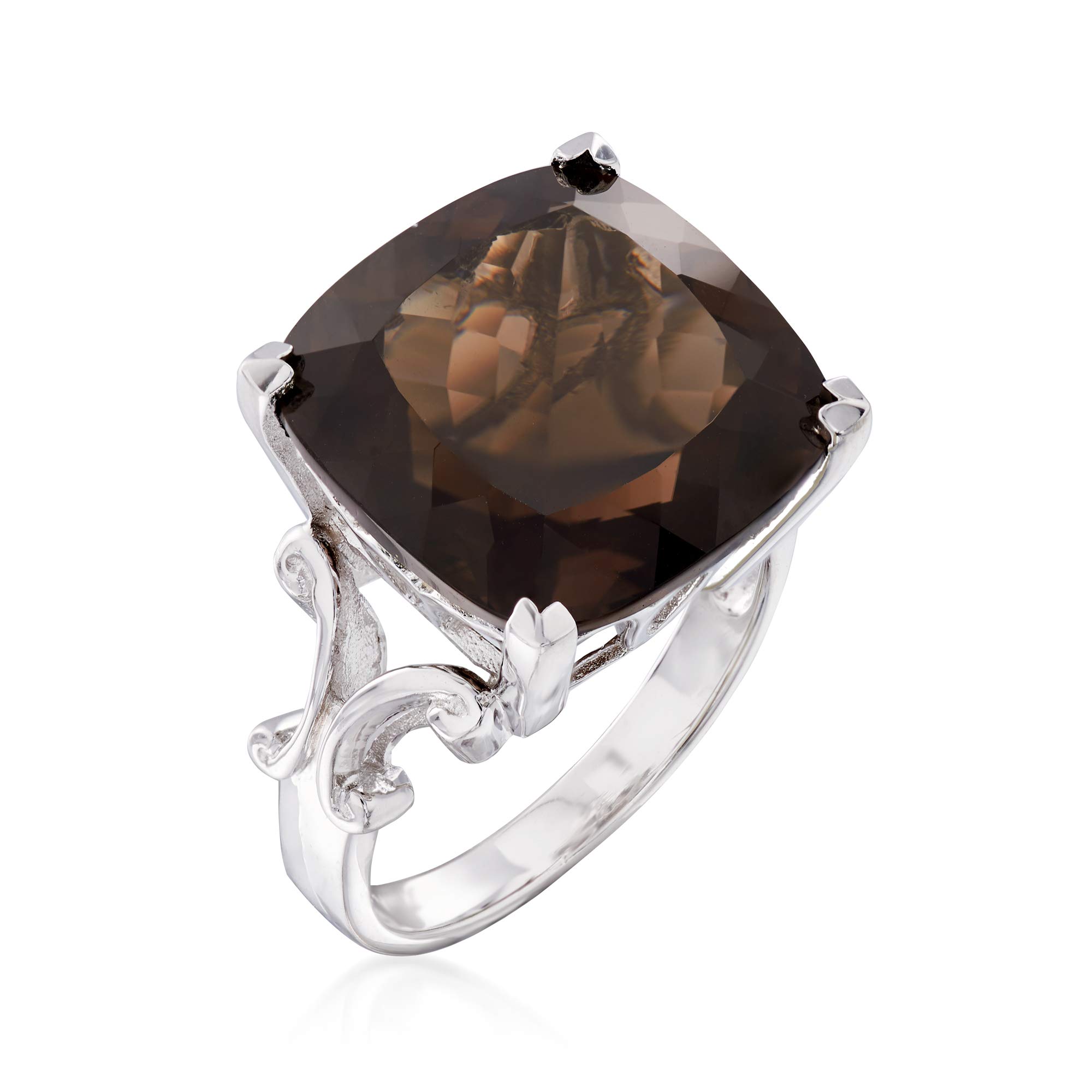 Ross-Simons 12.00 Carat Smoky Quartz Ring in Sterling Silver. Size 9