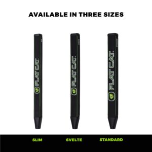 FLAT CAT TAK Putter Grip Svelte 8726, Slightly Oversized Rubber Non-Tapered Golf Grip, Flat Sides Put The Feeling Of A Square Putter Face In The Palm Of Your Hand, 12.2”L X 1.23”W, weighs 75g