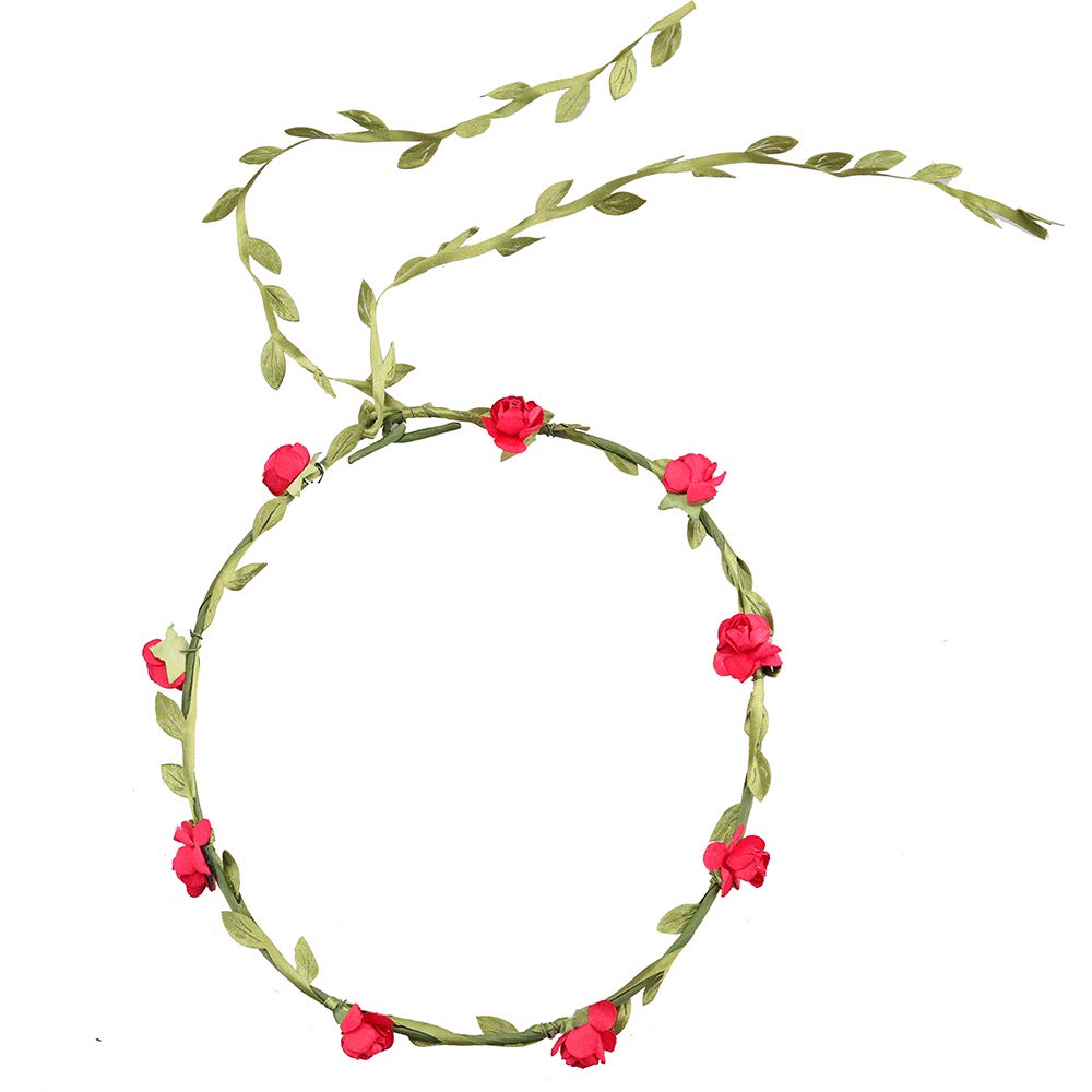 Rocutus 10pcs Bohemian Flower Crown Floral Wreath Garland Headbands for Women (10 Pieces)