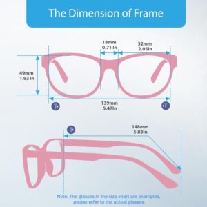 Firmoo Blue Light Blocking Glasses for Women/Men, Oversized Round Clear Computer Glasses Bluelight Blocker Glasses Anti Glare Reduce Eye Strain