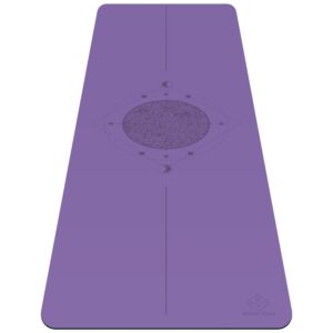 grippiest mat - wet or dry - body alignment. plants a tree. natural rubber bottom.extra long and wide for comfort. suitable also for hot yoga. (72" x 24" x 4.5mm) home workout mat. non-slip.