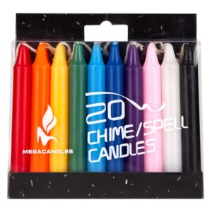 mega candles - unscented 4" mini chime ritual spell taper candle - set of 20