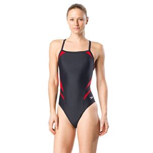 speedo women's swimsuit one piece powerflex flyback solid adult team colors