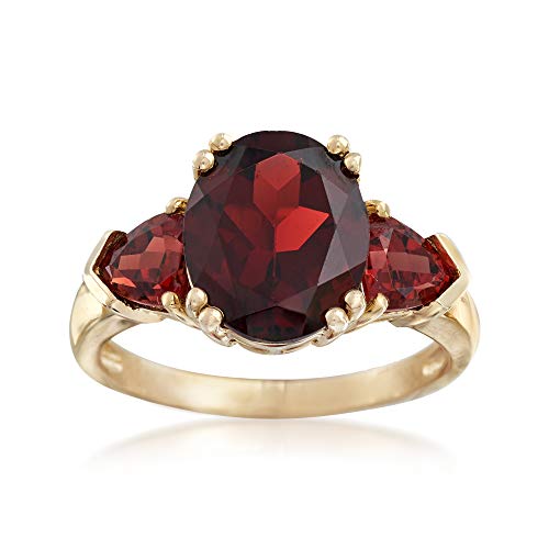 Ross-Simons 5.20 ct. t.w. Garnet Ring in 14kt Yellow Gold. Size 8