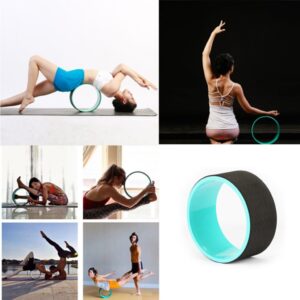 DreamHigh Non Slip Durable TPE - Eco-Friendly Yoga Wheel with 2pcs Yoga Foam Blocks-Black