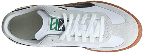 PUMA Mens Super Liga OG Sneaker, PUMA Mens White-PUMA Mens Black-PUMA Mens Team Gold, 9