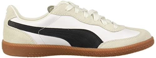 PUMA Mens Super Liga OG Sneaker, PUMA Mens White-PUMA Mens Black-PUMA Mens Team Gold, 9