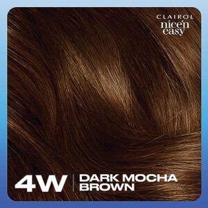 Clairol Nice'n Easy Permanent Hair Dye, 4W Dark Mocha Brown Hair Color, Pack of 1