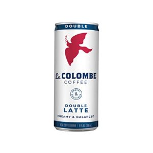 la colombe double shot draft latte - 9 fluid ounce, 16 count - cold-pressed espresso and frothed milk - made with real ingredients - grab and go coffee