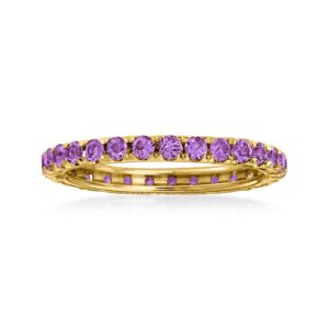 rs pure by ross-simons eternity gemstone band in 14kt yellow gold