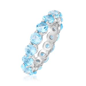 Ross-Simons Gemstone Eternity Ring in Sterling Silver