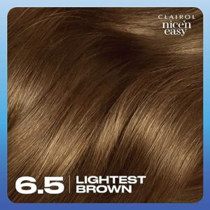 Clairol Nice'n Easy Permanent Hair Dye, 6.5 Lightest Brown Hair Color, Pack of 1