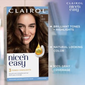 Clairol Nice'n Easy Permanent Hair Dye, 6.5 Lightest Brown Hair Color, Pack of 1