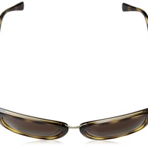 Ralph by Ralph Lauren Women's RA5245 Cat Eye Sunglasses, Shiny Dark Havana/Gradient Brown, 55 mm