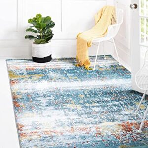 Unique Loom Baracoa Collection Area Rug-Alamar, 5' 5" x 8' Rectangle, Blue/Olive