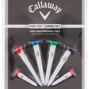 Callaway Par-Tee Plastic Golf Tees, White, 4 Pack