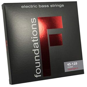 s.i.t. strings fn545125l foundations nickel bass guitar strings, 5-string med light