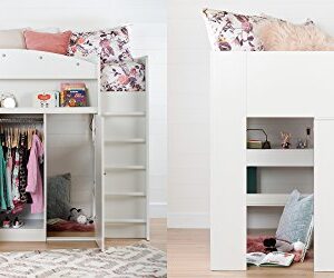 South Shore Tiara Loft Bed with Desk, Twin