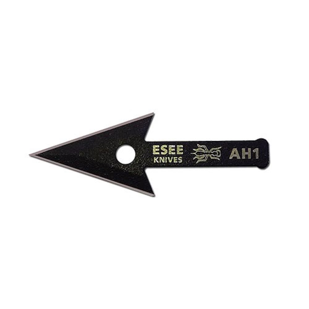 Esee Knives AH1-ARROWHEAD-CS, Arrowhead Fixed Blade Survival Knife, 2 1/2" Spear Pt., Black