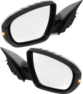 kool vue driver & passenger side power heated mirrors for kia optima 2012-2013 power fold with signal light paintable usa built vehicle